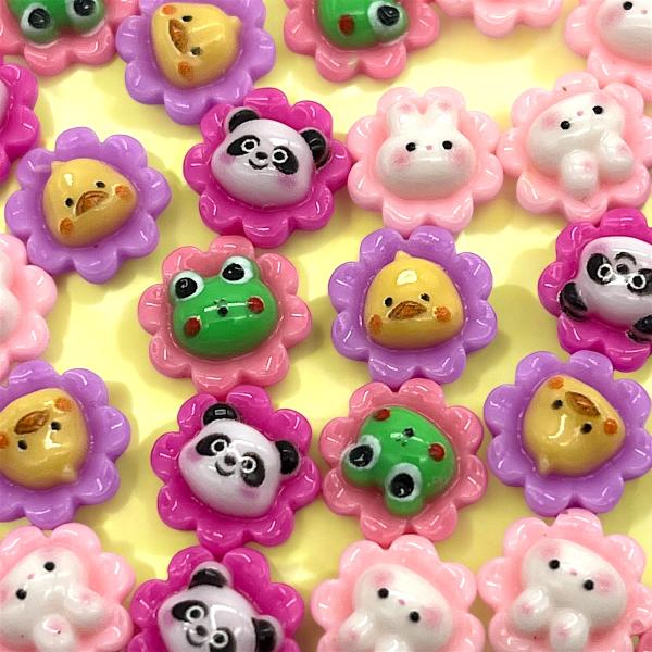 ご覧になって頂きありがとうございます。動物のモチーフアクリルパーツです。小ぶりなのでレジンに入れたり、ネイルなどに付けたり、ヘアアクセサリーに付けたり、いろいろな用途でご使用ください。【内容数】 同タイプ10個【サイズ】約1cm×1cm 厚...