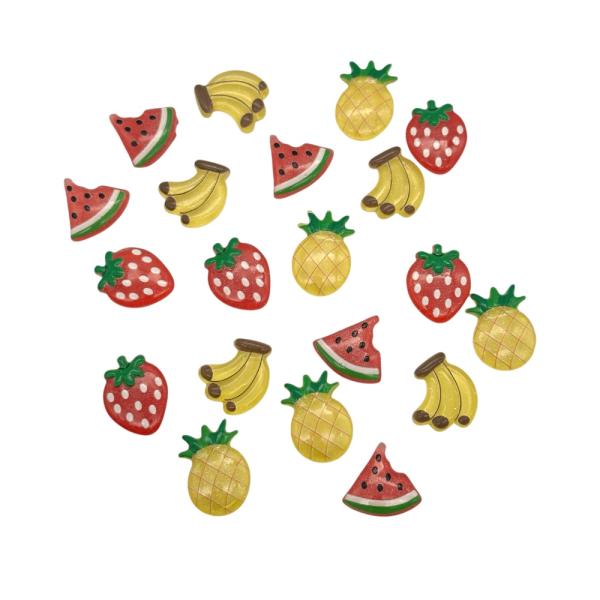 ご覧になって頂きありがとうございます。キラキラ果物の可愛いアクリルパーツです。後ろが平らなのでグルーガンや、接着剤で付けやすいです。いろいろな用途でご使用ください。【内容数】同タイプ5個【サイズ】画像を参照ください。（多少の誤差がある場合が...