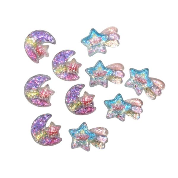 ご覧になって頂きありがとうございます。立体の可愛いハートのモチーフパーツです。サイズもちょうどいいサイズでヘアアクセサリーや、インテリア、推し活の飾りなどいろいろな用途でご使用ください。【内容数】同色4個【サイズ】星 約2.5cm×2cm ...