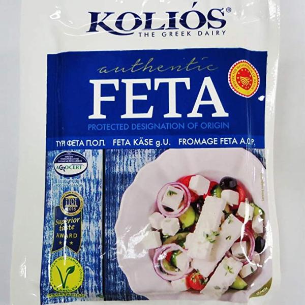 「ギリシャ フェタ」（Greek Feta）は、ギリシャを代表するチーズであり、世界中で広く愛されています。フェタは、羊乳または羊乳と山羊乳から作られる白いチーズで、塩けのある風味とクリーミーなテクスチャーが特徴です。テクスチャー: ギリシ...