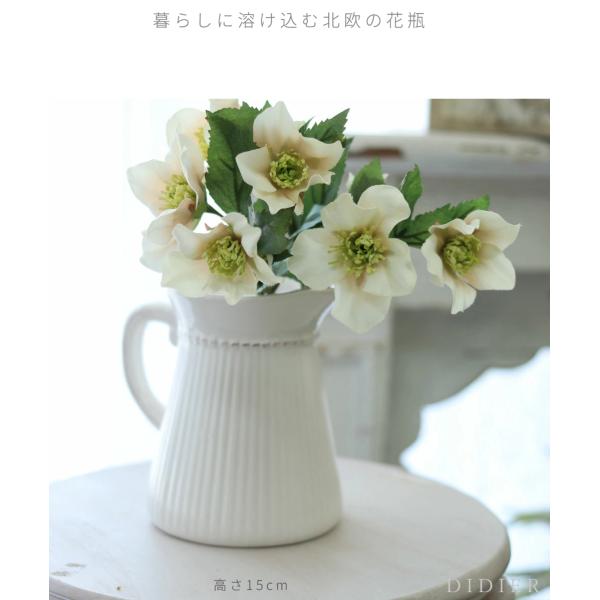 アンティーク風 雑貨 花器 花瓶 陶器 フラワーベース 白 おしゃれ。 生花や造花と合わせて、アンティーク調の可愛い陶器のフラワーベース。アンティーク風 雑貨 花器 花瓶 陶器 フラワーベース。