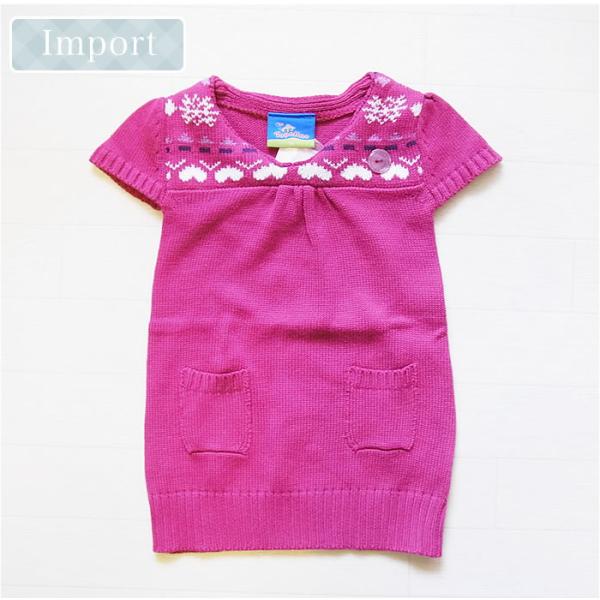 【74cm 80cm】 トッポリーノ（Topolino）胸元のデザインがとってもキュートなニットのセーターワンピ (6M 9M 12M 18M 6ヶ月 9ヶ月 12ヶ月 18ヶ月 1歳 1才 2歳 2才 2T 24M 赤ちゃん)(50cm ...
