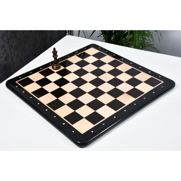 【チェス盤】・素材：黒檀（エボニー）、ツゲ・ボード：53.34 cm x 53.34 cm・マス：55 mm x 55 mm・厚み：22 mm・重量：4000 g・チェス駒推奨サイズ（キング底面）：40mm - 45mm【注意事項】・ハンド...