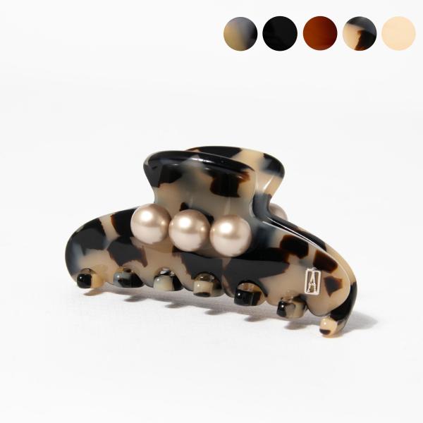 ■スタイルヘアクリップ（スモールサイズ）■カラー[全5色]ALBINOS（G） - アルビノス×グレージュパール、ロゴ：シルバーBEIGE（S） - ベージュ×ホワイトパール、ロゴ：ゴールドECAILLE（E）- エカイユブラウン、ロゴ：ゴ...