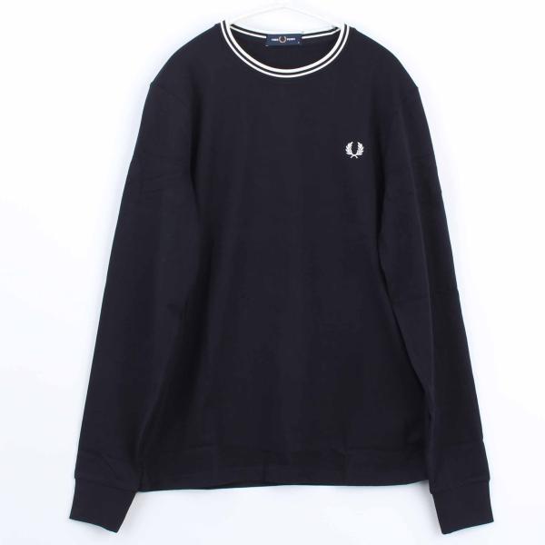 ■スタイルメンズ クルーネック長袖Tシャツ■カラーNAVY（608）- ネイビーフレッドペリー FRED PERRY クルーネック長袖Tシャツ TWIN TIPPED LONG SLEEVE T-SHIRT メンズ M9602【英国ブランド...