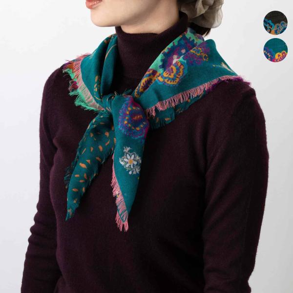 ■スタイルスカーフ■カラー[全2色]BLACK（00004）- ブラックGREEN（00001）- グリーンマンテロ MANTERO スカーフ FLEA MARKET 0485F 23475 レディース【セール】爆買