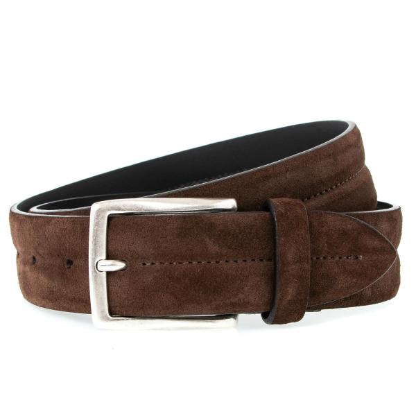 ■スタイルメンズ ベルト■カラーCIOCCOLATO - 表側：チョコレートブラウン、裏側：ブラックメタル部分：シルバー■素材GENUINE LEATHER（レザー）■重量（約）155g■製造国イタリアサドラーズ SADDLER'S メンズ...