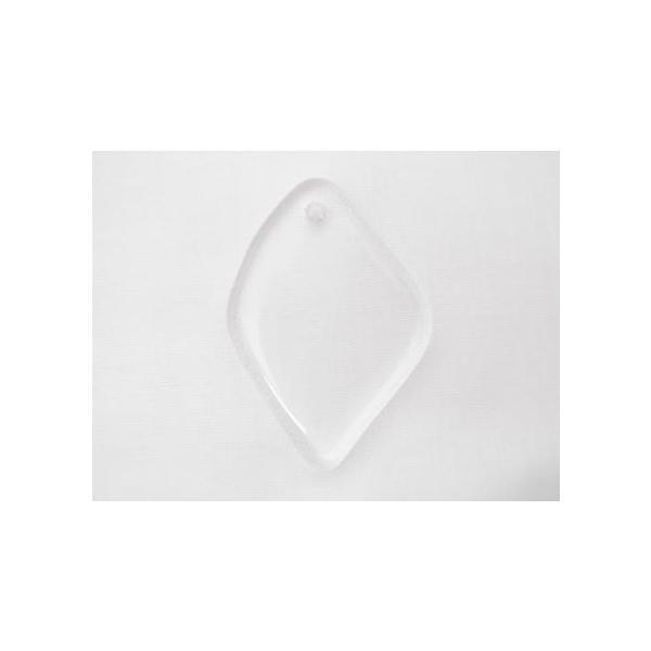 スクエア型　1個　約48mm×25mm　厚さ約5mm　10個セットチェコのガラス職人の手づくりペンダントです。なお、手づくりのため微細のキズがあります。ご了承う上お求めください。