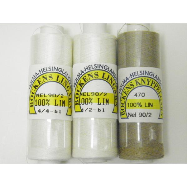 Bockens 90/2 白　4/4・1/2・470麻100％　340m　スウェーデン製