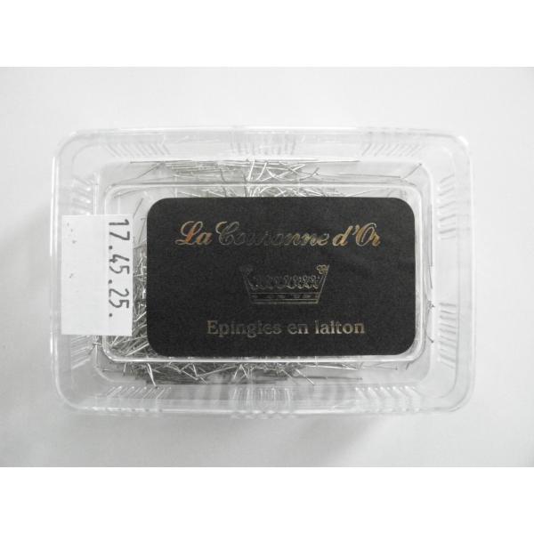 真鍮製ニッケルめっき。長さ17mm×太さ0.45mm・内容量25ｇ。