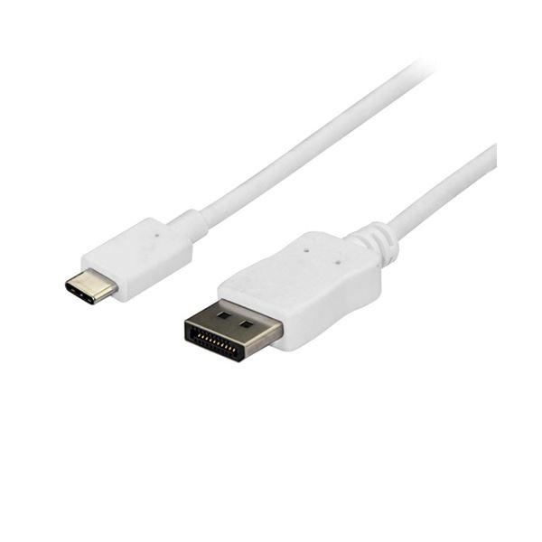 【商品名】 StarTech.com USB TypeC-DisplayPort 変換ディスプレイアダプタケーブル 1.8m 4K／60Hzホワイト CDP2DPMM6W 1本