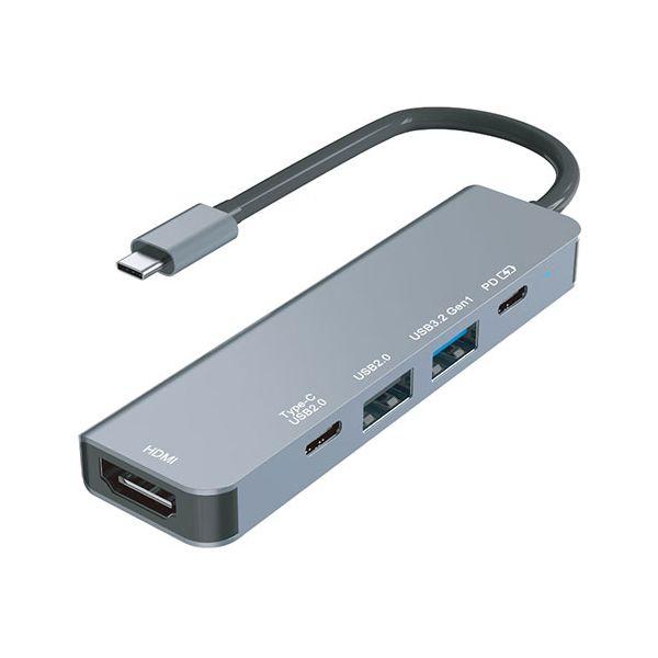 【商品名】 HIDISC USB Type-C 5in1ドッキングステーション ハブ PD90W出力 シルバー HD-5IN1HBSV 【ジャンル・特徴】 PD90W充電対応5in1ドッキングステーション [ HD-5IN1HBSV ]
