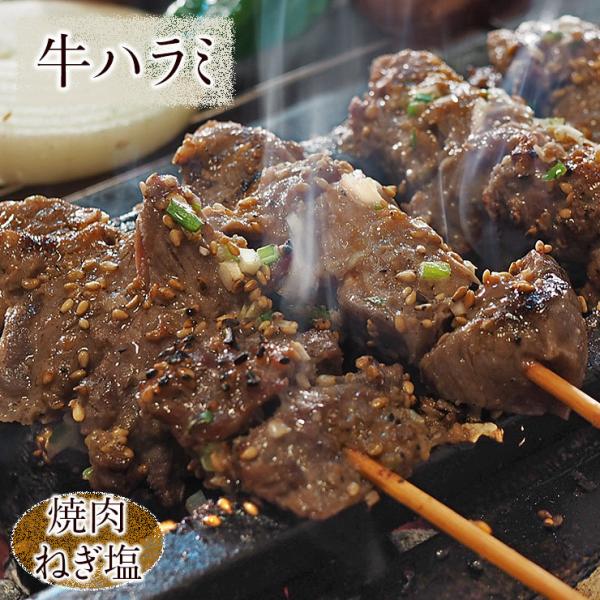 【発売日：2022年07月10日】【 お家で本格牛串焼き！ねぎ塩だれ 牛ハラミ串 5本 生 チルド 】柔らかく仕上げた牛ハラミを、当店自慢の特製ねぎ塩だれにじっくり漬け込んで、ただ焼くだけで串焼き専門店の味噌だれ牛串がご家庭で楽しめる絶品牛...