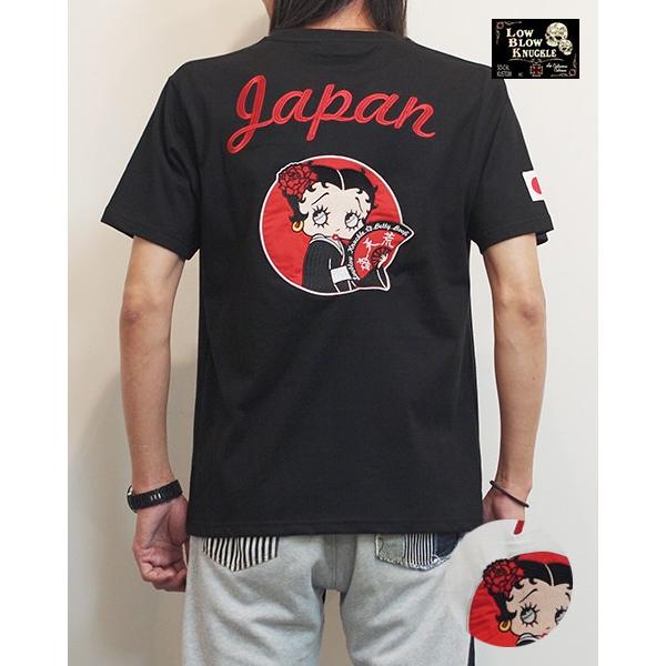BETTYちゃんとLOW　BLOW　KNOCKLEのコラボTシャツ。チャイナ風のベティちゃんが印象的なTシャツです。■color■ブラックホワイト■Fabric■コットン100％ ■SIZE SPEC■(cm/約) /着丈 /身幅 /肩幅 ...