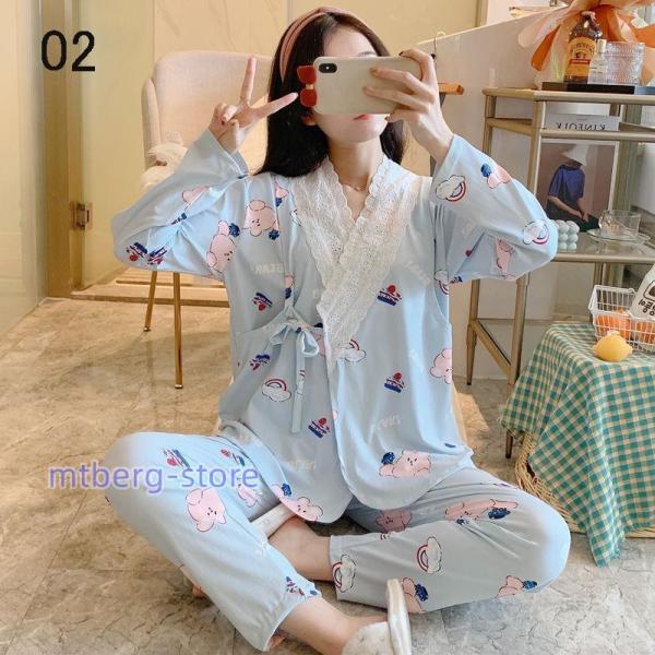 素肌に優しい軽さが魅力おうち時間が快適になる1枚ですパジャマにもルームウェアにもOK！オールドテイストのシックなフラワープリントが魅力の産後専用のパジャマです。テーラード襟のシャツタイプ、入院にも対応できる前開きで、臨月までゆったり着れます...