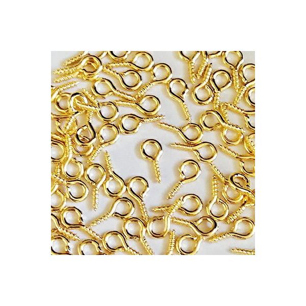 材質　■ 鉄内容量■ 16ｇ（約200個）名称　■ スクリューピン ねじ込み ヒートンサイズ■ 8 × 4 × 1mm 穴 2mm作品やビーズに、直接穴をあけてねじ込むタイプの金具です。先端はねじの形状となっておりますが、穴開け機能はありま...