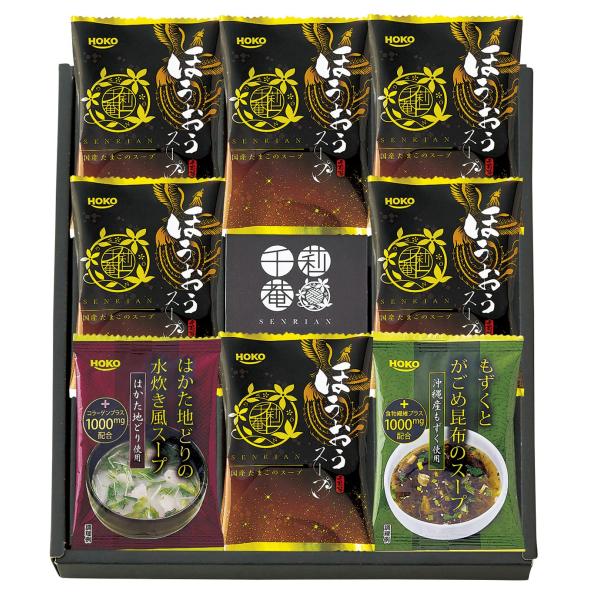 国産素材で安心・安全はかた地どり使用はかた地どりの水炊き風スープ地どりスープでかんたん雑炊もずくとがごめ昆布のスープ商品内容：スープ（ほうおう）×6・スープ（はかた水炊き・もずく）各1  【卵・小麦】賞味期間（製造日から）：360日間生産国...