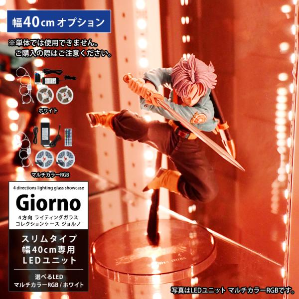 [オプション] ライティングガラスコレクションケース Giorno ジョルノ スリム 幅40cm ホワイトLED RGBマルチカラーLED LEDユニット 単品※【ギフトラッピング不可】こちらの商品はラッピングに対応しておりません。※【ライ...