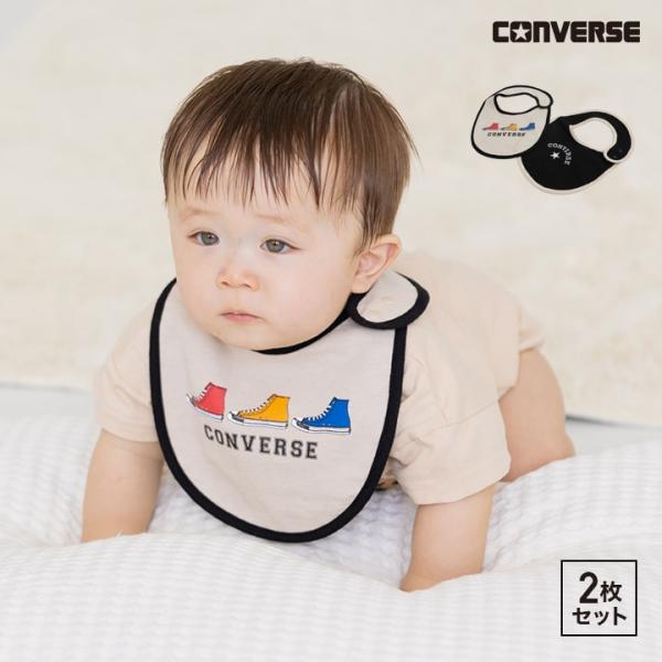 スポーティーコーデにはかかせないコンバースのスタイ2Pセット＊肌に優しく、心地いい感触の綿100％◎カバーオールとおそろいコーデもおすすめです！■サイズ：フリーサイズ■素材：綿100％■カラー：ブラック×クリーム