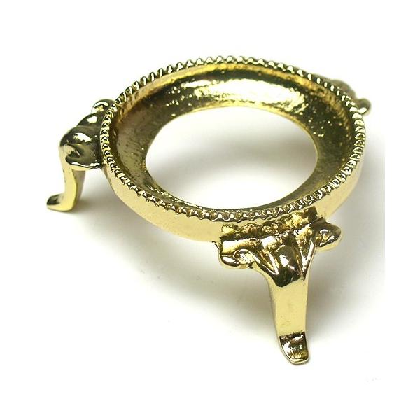 ※ポスト投函の送料無料 メール便でお届けします。通常430円×3＋送料780円＝2,070円ですが、より買いやすくなりました！パワーストーンや天然石などの開運グッズをインテリアするための金色台座。丸玉用 スフィア用 水晶玉用に金の台座をご使...