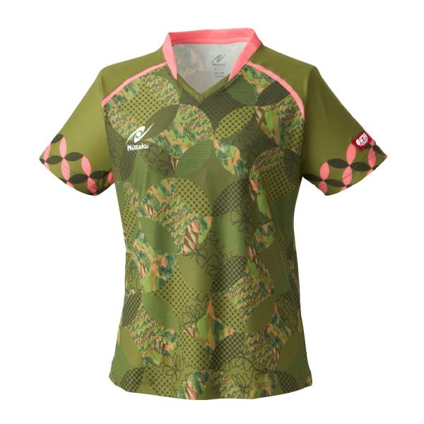 全日本選手権大会 伊藤 美誠 選手 着用モデル■シャツ品番：NX2339■商品名：25美誠LDシャツ■カラー：オリーブグリーン■サイズ：S・M・L・O・XO■素材：ビヨンドムーブ(ポリエステル88%)、ポリウレタン12%■機能：吸汗速乾、軽...