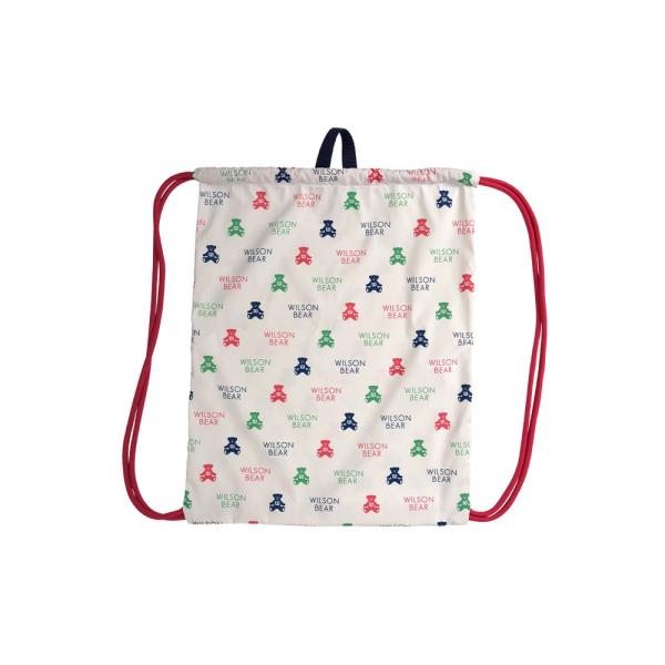 シューズ、アパレルを収納可能なサイズ。サイドのジッパー付きのポケットに携帯電話、鍵などの小物を収納可能。■商品名：ONE BEAR CINCH BAG■品番：WR8015701001■カラー：ネイビー■サイズ：37×46cm■材質：ポリエステル