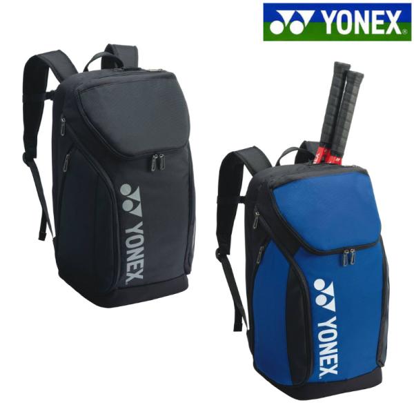 ■品番：BAG2408L■商品名：バックパックL＜テニス2本用＞■カラー：　007：ブラック　060：コバルトブルー■サイズ：30cm×20cm×52cm■素材：ポリエステル+PU■原産国：ベトナム製■機能：　サイドポケット×2　ラケット2...