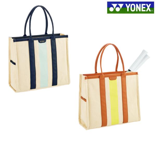 ■品番：BAG2551■商品名：トートバッグ＜テニス2本用＞■カラー：　ホワイト×ネイビー（100）　ホワイト×オレンジ（386）■サイズ：42×10×30cm■素材：綿■原産国：ベトナム製■サブ機能：サイドポケット【アプリでご覧のお客様へ...