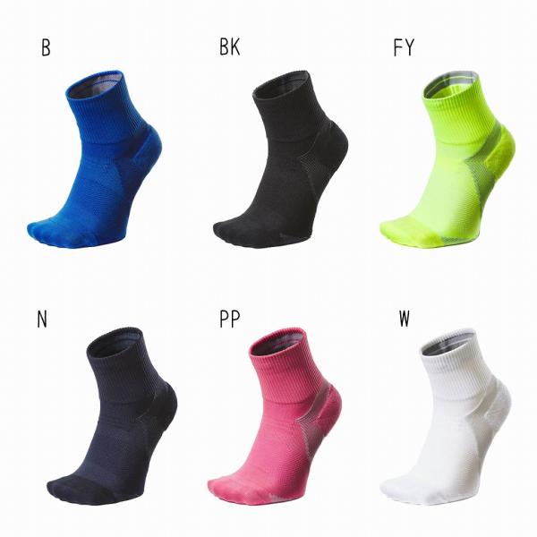 ■品　番：GC23301(旧品番：GC20301)■商品名：アーチサポートクォーターソックス■カラー：BK：ブラックW：ホワイトFY：フラッシュイエローPP：パラダイスピンクB：ブルーKO：ブラック×オレンジWY：ホワイト×イエロー■サイズ...