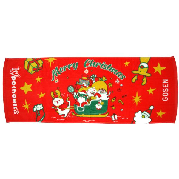 ■品番：NTF06■商品名：ポチャネコ フェイスタオル■カラー：レッド■サイズ：W35×H85cm■素材：コットン100％■製品国：日本バドミントンソックス テニスソックス　激安　バドミントン　テニス　ソックス ぽちゃねこ ポチャネコ ぽち...