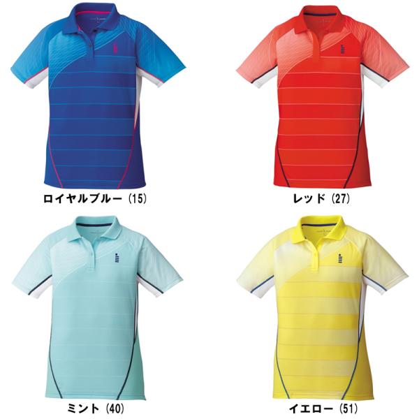 ゴーセン レディース ゲームシャツT1701バドミントン テニス 半袖 ユニフォーム レディース GOSEN 2017年春夏モデル ゆうパケット（メール便）対応 在庫品