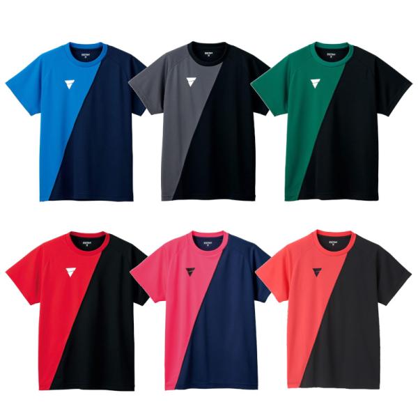 アイコニックなデザインはフラットな仕様で肌当たりを軽減。汗をたくさんかく練習に快適な吸汗速乾素材を採用。■品番：532101■商品名：V-TS230■カラー：　5060：ブルー/ネイビー　1110：グレー/ブラック　4110：Bグリーン/ブ...