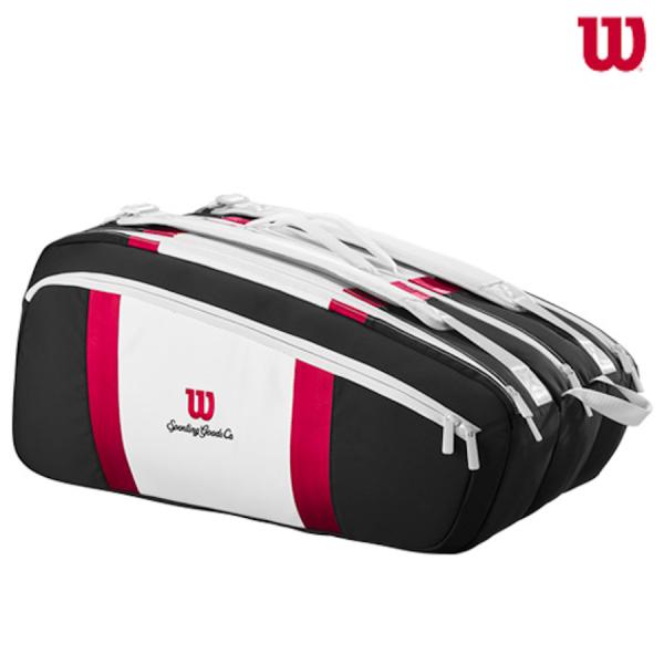 ■品番：WR8034301001■商品名：COURAGE COLLECTION RACQUET BAG 15PK■カラー：ブラック■サイズ：74×41×33cm■素材：ポリウレタン+ポリエステル■収納：ラケット15本まで収納可能（＊中厚ラケ...