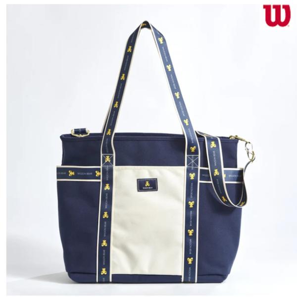 ■品番：WR8048002001■商品名：ベア トートバッグ■カラー：ネイビー■サイズ：17×37×36cm■素材：コットン■収納：ラケット2本まで収納可(中厚のラケットを基準)【アプリでご覧のお客様へ】↓↓商品情報の詳細は「商品情報をもっ...