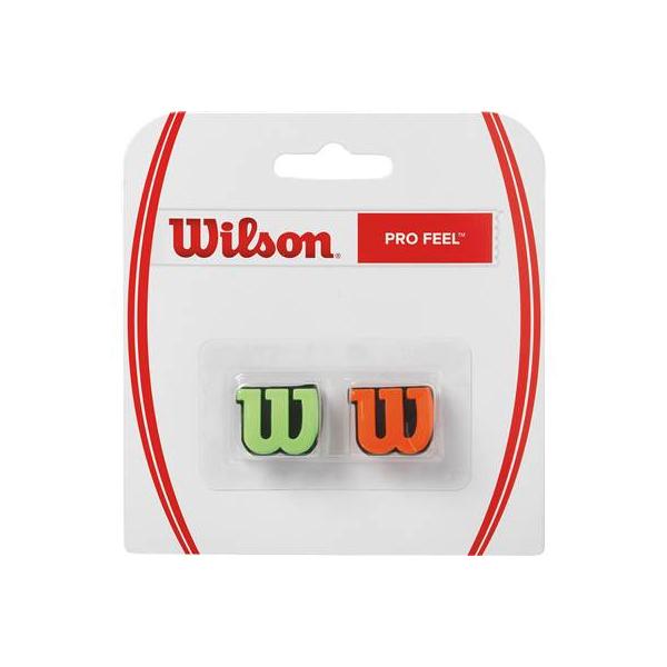 ウイルソン プロ・フィール グリーン/オレンジ 振動止 2個入り WRZ538700 テニス バイブレーションストッパー アクセサリ Wilson 2017年春夏モデル 在庫品