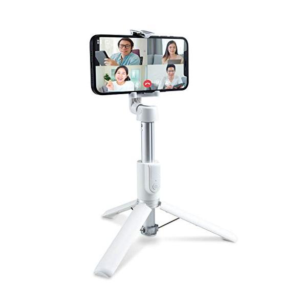 ・ホワイト  P-STSR02WH・・Color:ホワイト・三脚だけでなく、自撮り棒としても使用できる2Wayタイプでワイヤレスリモコンボタン付のスマートフォン用三脚です。・自撮り棒とスマートフォンホルダー、リモコンが一体化しており持ち運び...