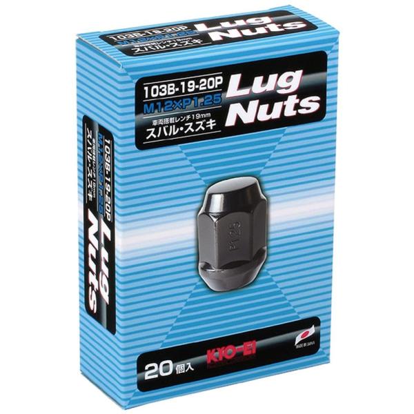 ブラック/M12×P1.25/103B-19-20P・パッケージ個数:1・ブランド:Lug Nut 19HEX 袋 P1.25・サイズ:M12×P1.25・個数:20pcs・カラー:ブラック