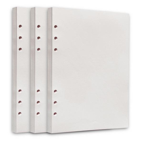 無地・無地  ・??お得な135枚セット：システム手帳用リフィル A5サイズ 45枚×3冊・??何もない無地（白紙）のリフィル：フリースケッチ、メモ、デザインなどクリエイティブな幅広い用途に・??厚めの上質紙（92g/m2）で書き心地抜群で...