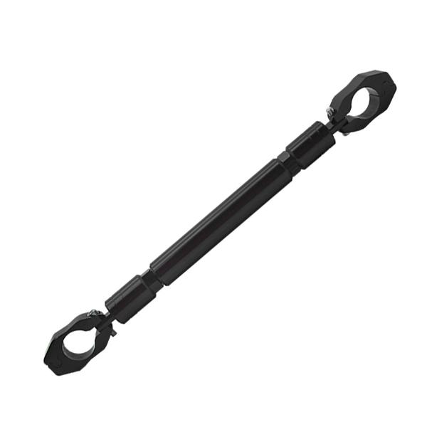 【アジャストセンターブレース】 【商品詳細】 ■サイズ：取り付け径22mm、バー径22mm/11mm、調整範囲230-375mm■重量235ｇ ■材質：アルミニウム合金 ■内容：ハンドルブレース一式、22mmアタッチメント、六角レンチ【 ハ...