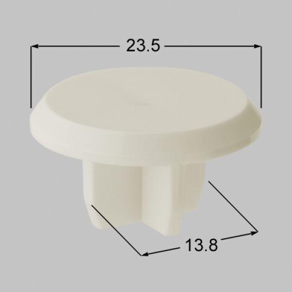 部品名 :  ヒンジキャップφ13用　IW品種 :  ヒンジ商品コード :  KDB22130A色 :  アイボリーホワイト内容物 :  本体(KDB22130A)×１