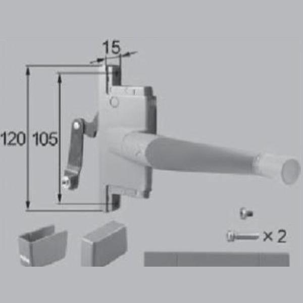 部品名 :  ハンドル式オペレーターセット商品コード :  YPJB586D YPJB586E YPJB586F（代替品 YPJB586H ）色 :  ブロンズ内容物 :  ハンドルオペレーター×１、ネジカバー×２、オペレーター孔キャップ×...