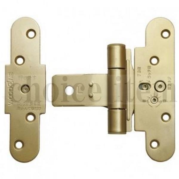 送料込み WOODONE ウッドワン 内装 室内ドア ドア 丁番 ワンタッチ丁番セット（ゴールド）ロング交換用 ZH1401-L-G梱包内容枠側丁番　　　　　ZY0125-L 　1ドア側丁番　　　　ZY0124　　1ドア側ビス　　　　ZY0...