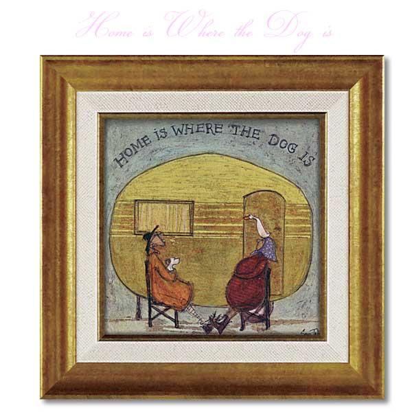 イギリスの作家サムトフトのアートフレーム【わんこのいる家】です。サムトフトの不思議な世界は優しい雰囲気で癒されます。絵の表面に透明のゲルを使って凹凸加工を施し、油絵のような質感を出しています。ガラスを使用していない額縁なので割れる心配がなく...