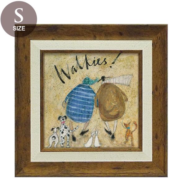 イギリスの作家サムトフトのアートフレーム【おさんぽ！】です。サムトフトの不思議な世界は優しい雰囲気で癒されます。絵の表面に透明のゲルを使って凹凸加工を施し、油絵のような質感を出しています。ガラスを使用していない額縁なので割れる心配がなく安全...