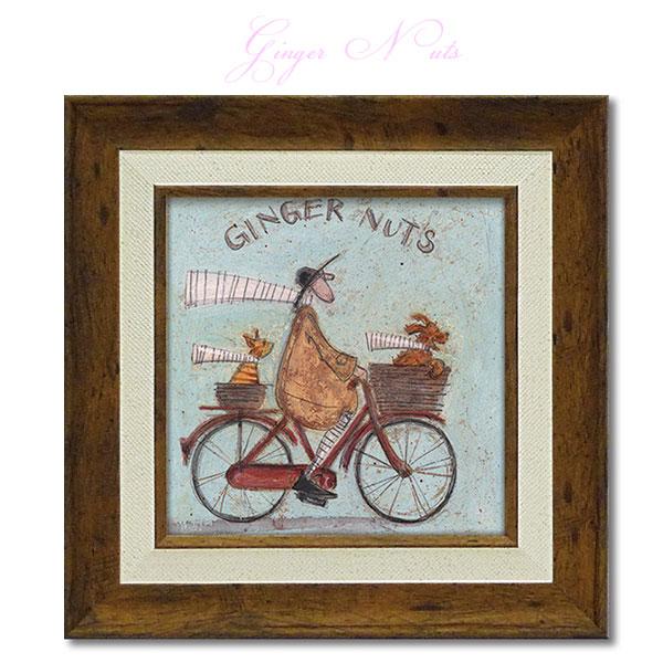 イギリスの作家サムトフトのアートフレーム【ジンジャーナッツ】です。サムトフトの不思議な世界は優しい雰囲気で癒されます。絵の表面に透明のゲルを使って凹凸加工を施し、油絵のような質感を出しています。ガラスを使用していない額縁なので割れる心配がな...