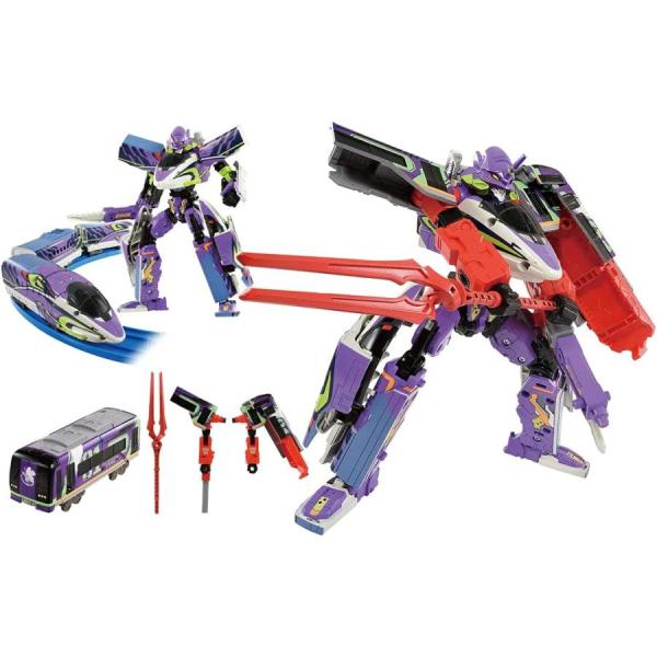 テレビアニメ『新幹線変形ロボ シンカリオンZ』から「シンカリオンZ 500 TYPE EVA」と「ザイライナー ミュースカイ TYPE EVA」がセットになってプラレールで登場！■シンカリオンZ 500 TYPE EVA3両編成仕様で、新幹...