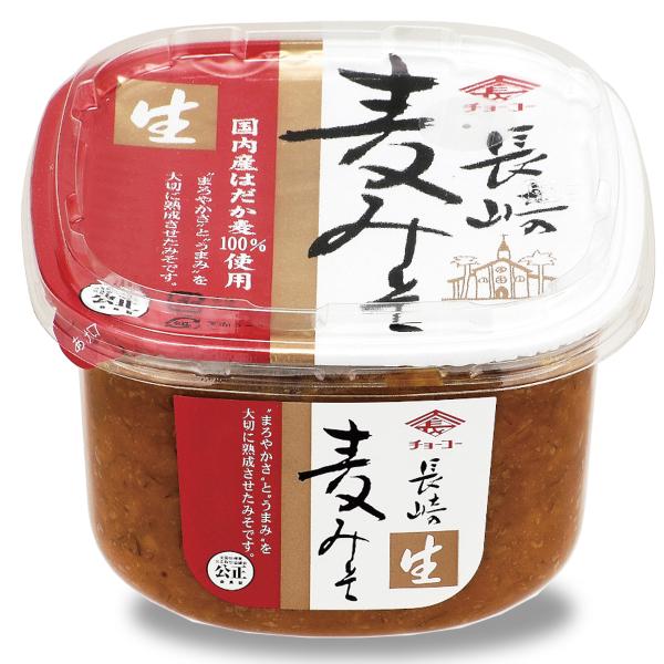 “まろやかさ”と“うまみ”を大切にじっくり育てた麦みそです。熟成後に熱処理を行っていない「生みそ」ですので、みそ本来の風味が引き立つ逸品です。