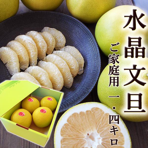 【内容】水晶文旦（すいしょうぶんたん）【内容量】1.4キロ【玉数】4〜5玉【産地】高知県【水晶文旦とは？】「土佐文旦」と「晩王柑」の掛け合わせといわれ、温室栽培で9月下旬から12月にかけて出荷される文旦です。糖度が高くて甘味がつよく、文旦の...