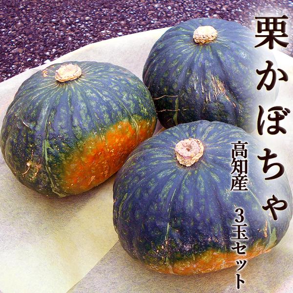 【名称】黒皮栗かぼちゃ【玉数】３玉【１玉の重量】約１キロ【品種】メルヘン【産地】高知県【「メルヘン」の特徴】果実は黒緑色。手を切らないよう気を付けながら包丁を入れると、中身はあざやかなオレンジ色をしています。肉質はホクホクとした強い粉質で、...