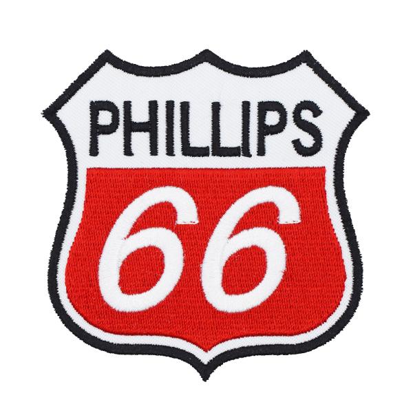 PHILLIPS66ロゴワッペン！<BR>かつてROUTE66が繁栄していた時代に、ROUTE66沿いにたくさんの「PHILLIPS66」ガソリンスタンドはありました！<BR>当時のアメリカのトラック野郎達には無くて...